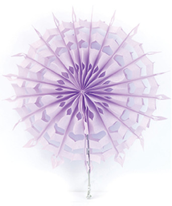 Paper Snowflake Fan (20cm) - Lavender Purple - Give Fun