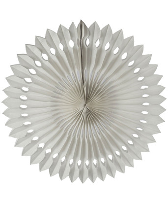 Paper Pinwheel Fan (30cm) - White - Give Fun