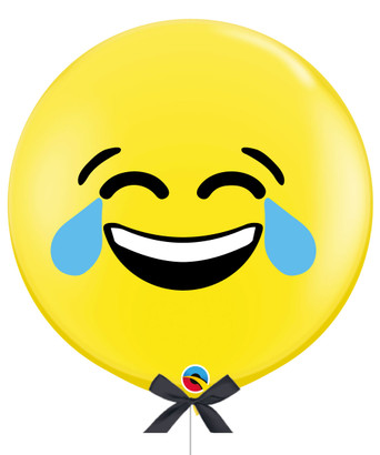 [Emoji] 36" Jumbo Perfectly Round Emoji Balloon - Laughing Face