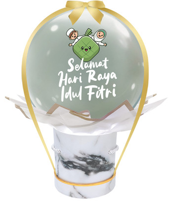[Sinar Raya] Personalised Jewel Balloon Dome - Selamat Hari Raya Idul Fitri