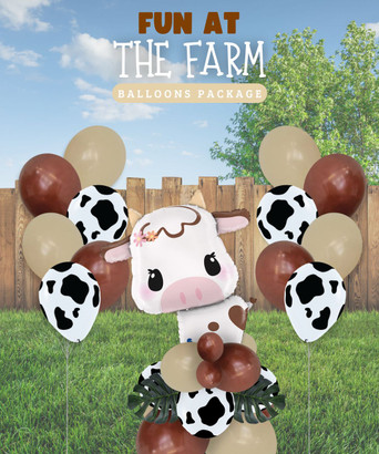 [Animal] Fun At The Farm Balloons Package
