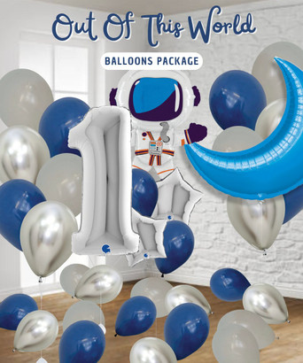 [Birthday] Out of This World Astronaut Balloons Package