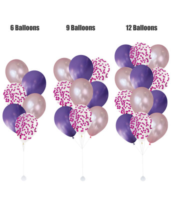 (Create Your Own Helium Balloon Cluster) 12'' Round Confetti (1cm ...