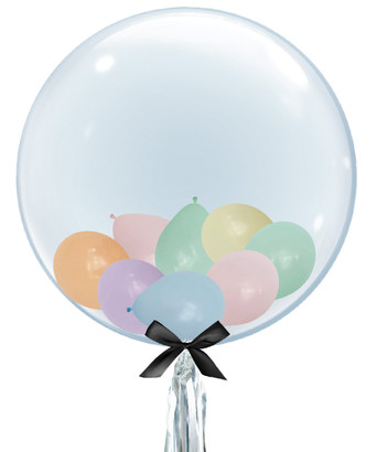 24" Crystal Clear Bubble Balloon - Mini Fashion Pastel Matte Balloons ...