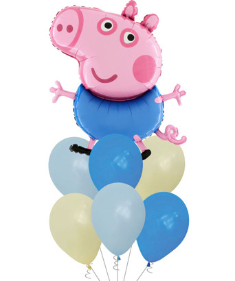 [Peppa Pig] George Pig Latex Balloons Bouquet - Give Fun