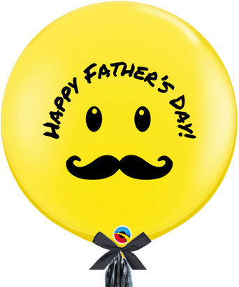 [Like My Father] Personalised Smiley Mustache Emoji Jumbo Balloon ...