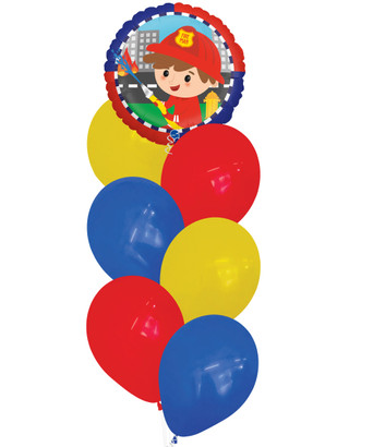 [Transportation] Cool Fireman/Firefighter Chain Balloons Bouquet