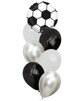 [Sports] White Soccer Ball Chain Balloons Bouquet