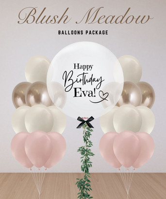 [Birthday] Blush Meadow Balloons Package
