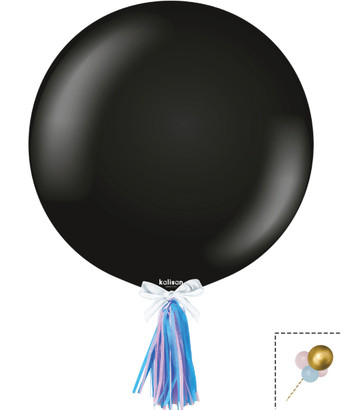 *MEMORABLE MESS* 36" Gender Reveal Black Helium Popping Balloon - Give Fun