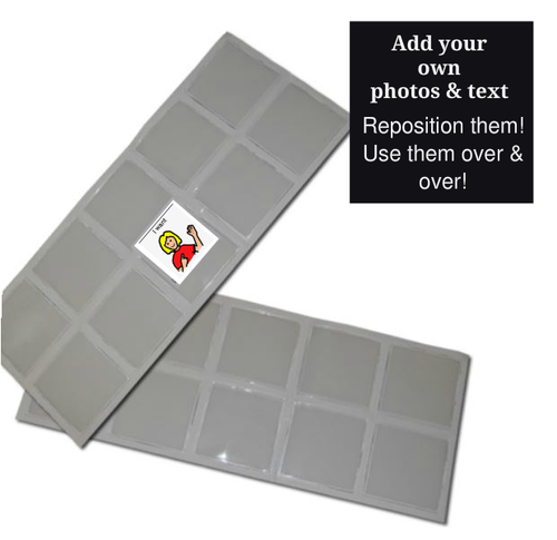 Vinyl Picture Pockets for communication, learning, organizing