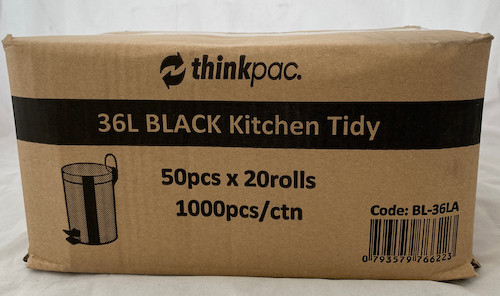 Bin liner | 36L Black x 1000 | Kaplan Distributors