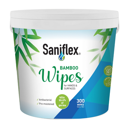 Bamboo Wipes for Hands & Surfaces 300 Pack SWB300