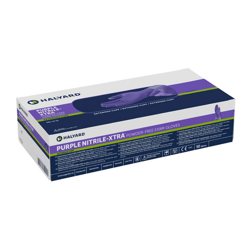 Halyard Purple Nitrile-Xtra High Risk Exam Gloves Large 50/box (50603)
