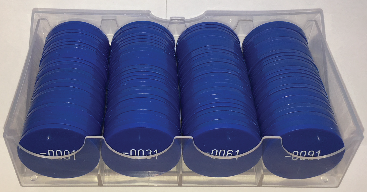 Sequentially Numbered Plastic Tokens - Custom Plastic Tokens