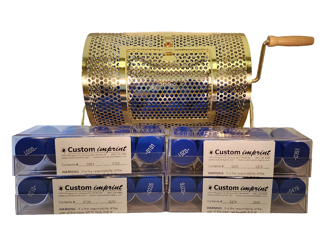 Small Raffle Drum and Token Set - available with up to 500 tokens ...