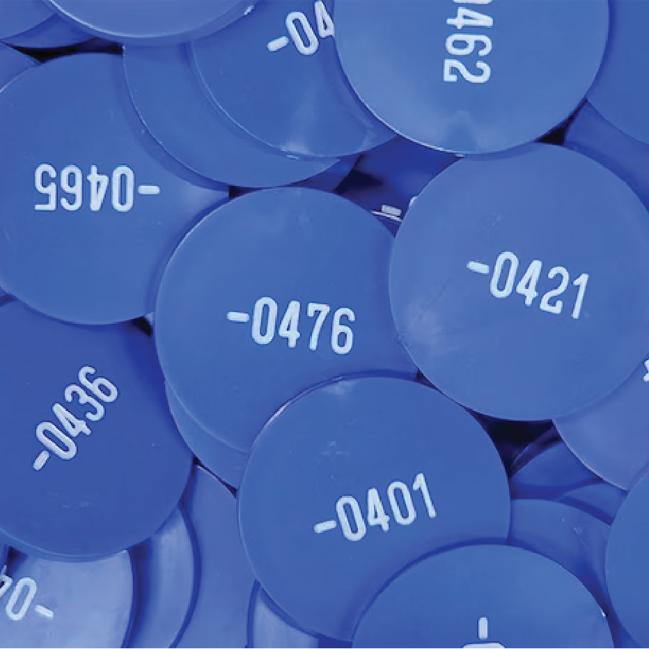 Sequentially Numbered Plastic Tokens - Custom Plastic Tokens