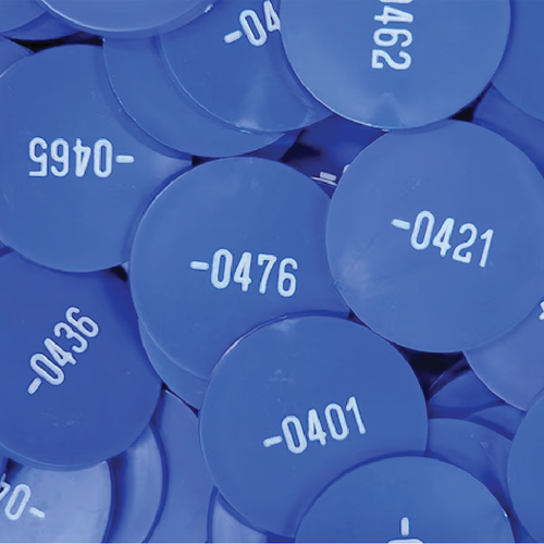 Sequentially Numbered Plastic Tokens - Custom Plastic Tokens