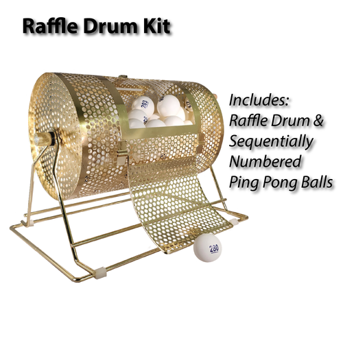 Small Raffle Drum and Ping Pong Ball Set - 100 Balls - Custom Plastic ...