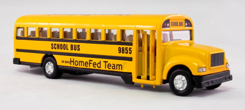 Die Cast School Bus - 9" - Custom Plastic Tokens