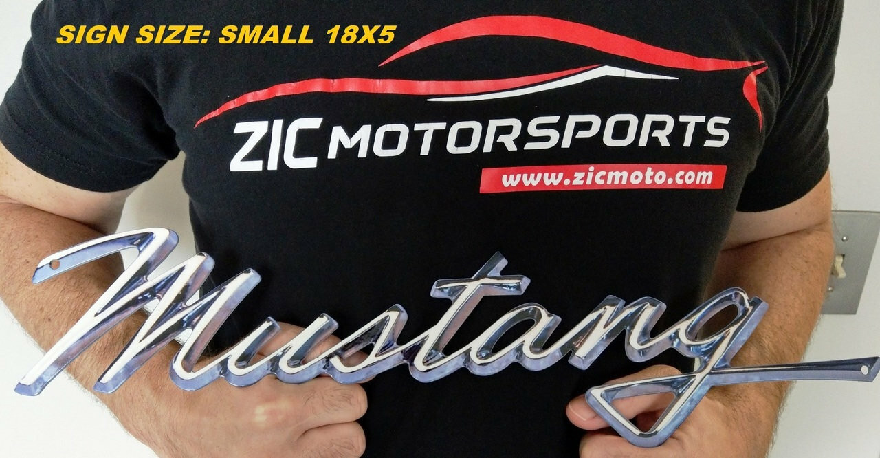 Ford Mustang Script Steel Sign - ZIC Motorsports