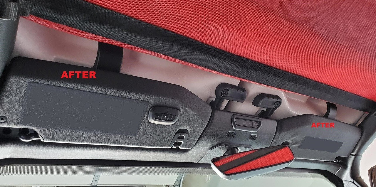 Sun Visor Warning Label Blackout for 2011 - 2017 Jeep wrangler JK ...