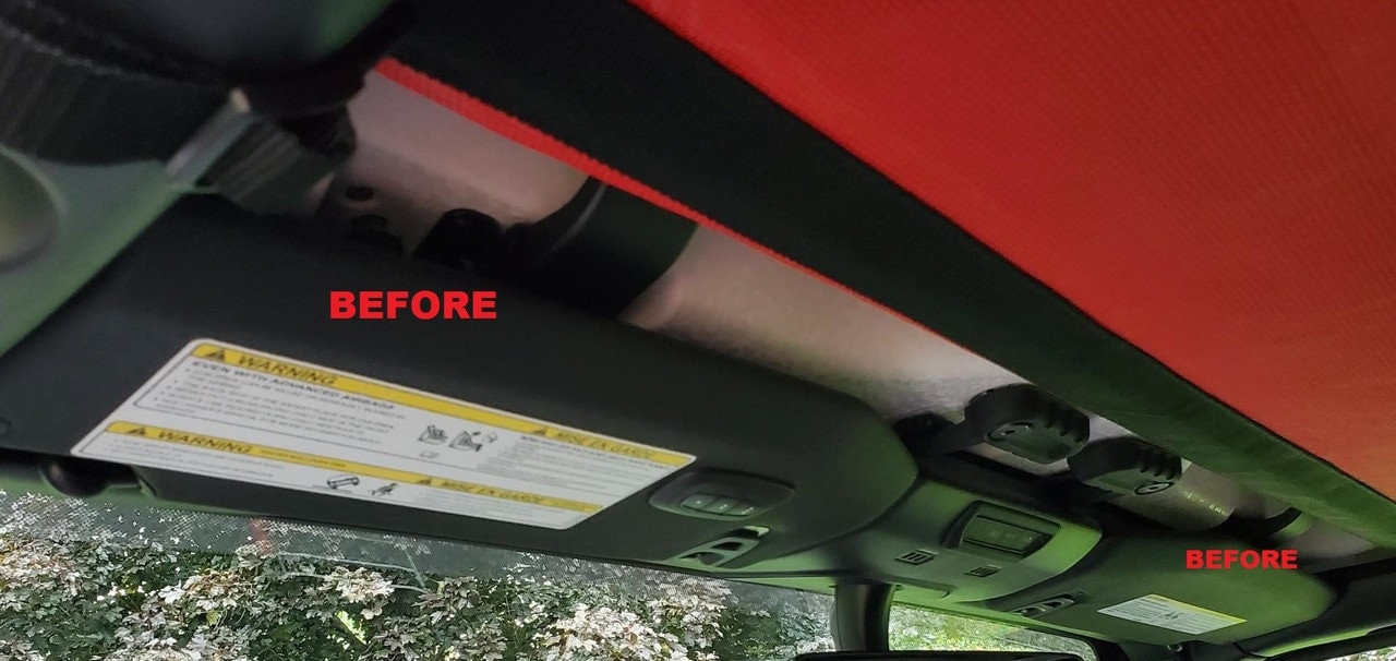 Sun Visor Warning Label Blackout for 2011 - 2017 Jeep wrangler JK ...