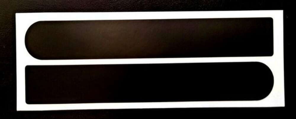 Corvette C8 Sun Visor Warning Label Blackouts - Z51 or Matte Black