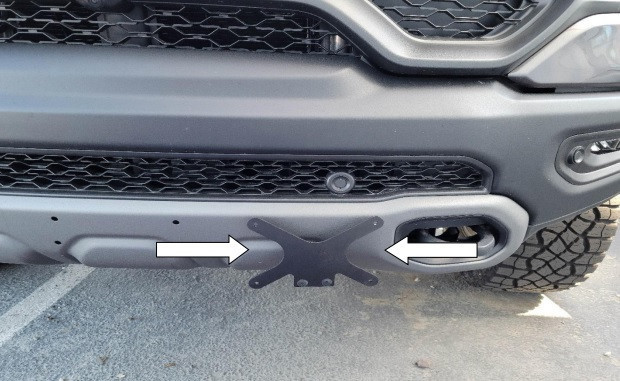 2022 Dodge Ram 1500 TRX - Quick Release Front License Plate Bracket