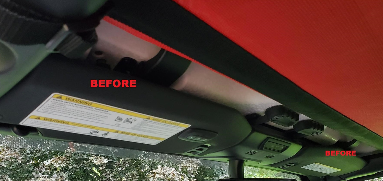 Sun Visor Warning Label Blackout for Jeep Wrangler JK 2011 - 2017 ...