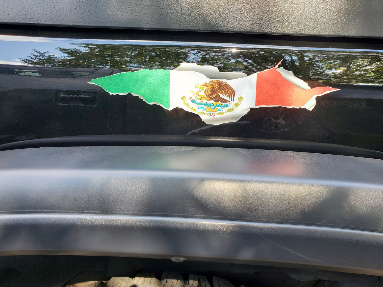 Mexico Flag Rip Vinyl Decal 12" x 3" - ZIC Motorsports