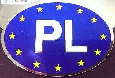 Polish Poland PL Country Decal Vinyl Decal with Euro Stars - ZIC ...