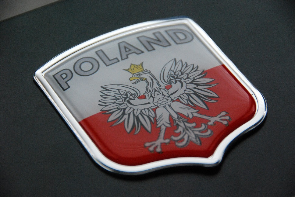 Polish Poland Resin and Aluminium Country Badge with Eagle and Flag ...