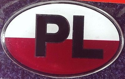 Polish Poland Resin PL Country Decal Badge - ZIC Motorsports