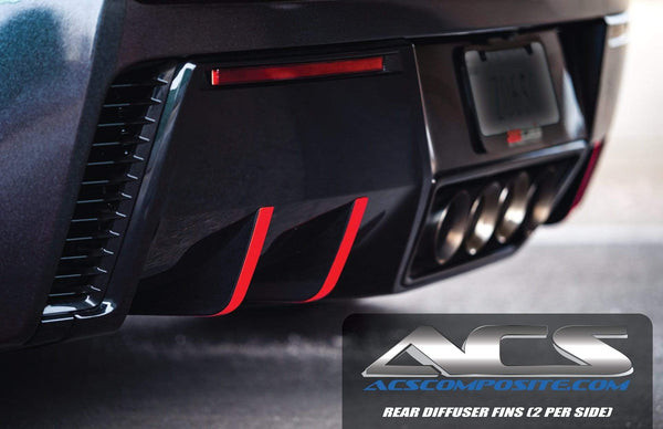 ACS C7 Corvette Rear Diffuser Fins