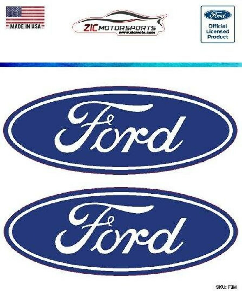 FORD Oval VINYL DECALS IN/OUT DOOR WITH AIR RELEASE LAMINATED NOT OE ...