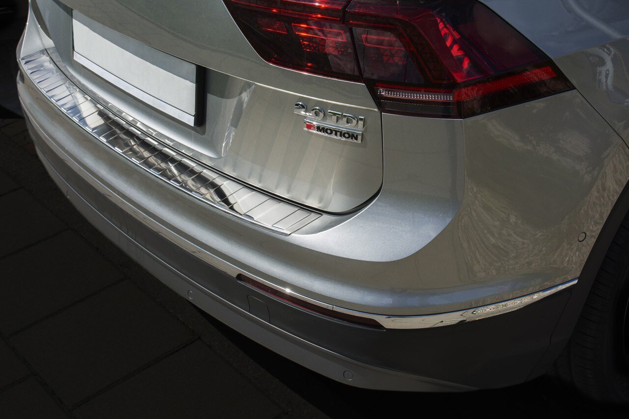 2016+ VW Tiguan and ALLSPACE - Stainless Steel Rear Bumper Protector Guard