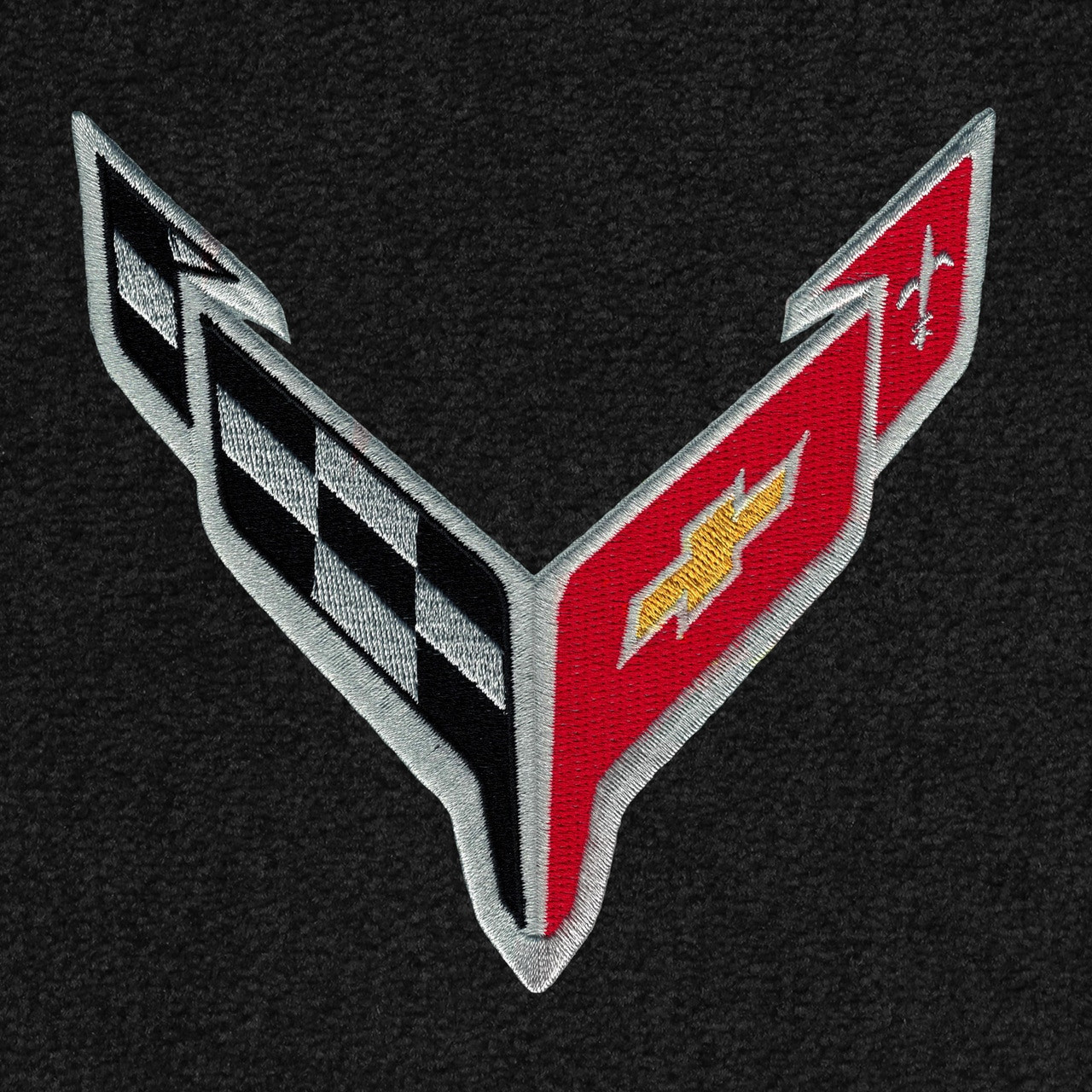 Corvette C8 Crossed Flags Logo Floor Mats - Lloyd Mats Ultimat