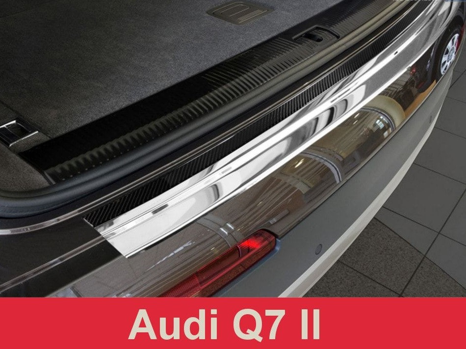 2016- 2019 Audi Q7 - Carbon Fiber and Stainless Steel Rear Bumper ...