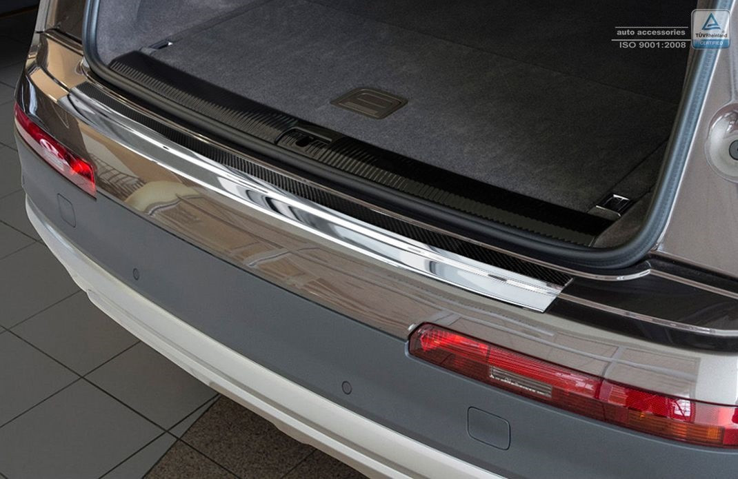 2016- 2019 Audi Q7 - Carbon Fiber and Stainless Steel Rear Bumper ...