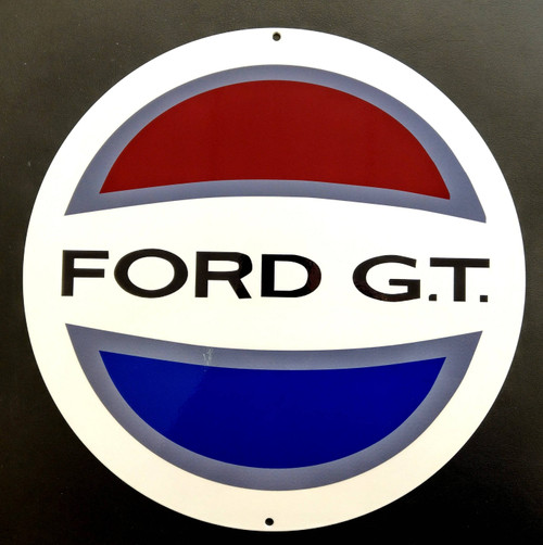 Vintage Ford GT Logo Steel Sign