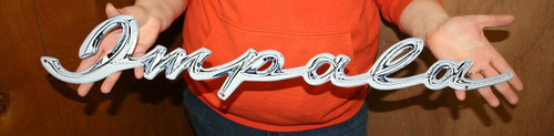 1958 Chevrolet Impala Script Steel Sign