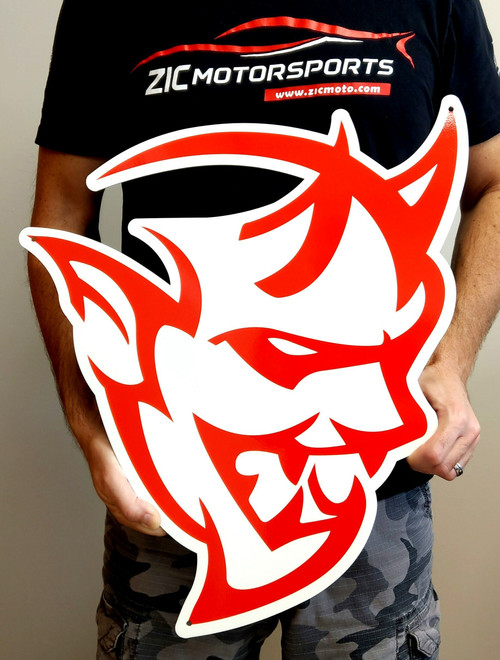 Dodge Demon Cutout Red Steel Sign