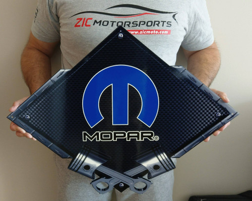MOPAR Omega Black Diamond Steel Sign