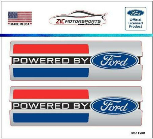 Powered By Ford vinyl decals