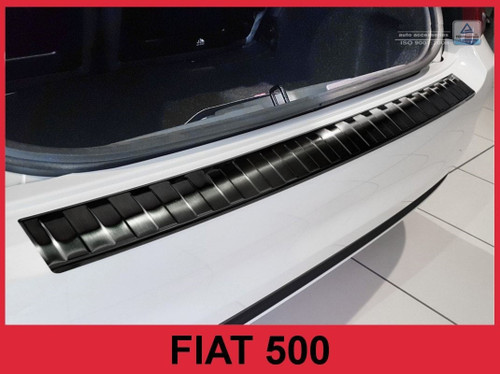 2016 - 2017 Fiat 500 - Graphite Stainless Steel Rear Bumper Protector