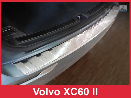 2018-2023 Volvo XC60- Brushed Stainless Steel Rear Bumper Protector Guard