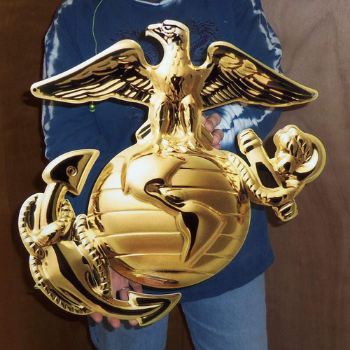 USMC ENLISTED Gold Globe and Anchor (EGA) Steel Sign
