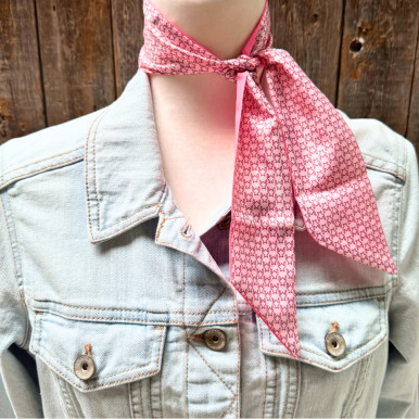 Pink Western Skinny Mini Wild Rag Scarf / Cowgirl Necktie 132 - Glowing ...