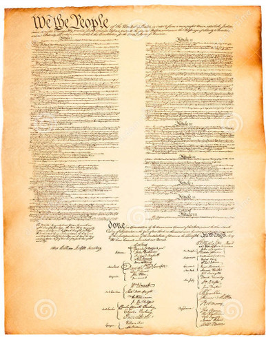 Constitution Poster w/ Ribbon (small, rolled)